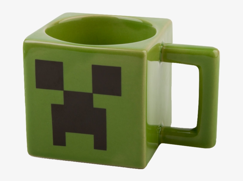 Creeper Face Square Coffee Mug - Minecraft Cup Transparent PNG ...