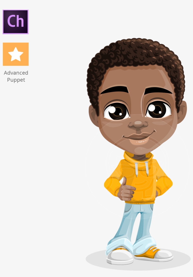 Jorell The Playful African American Boy Puppet - African American Boy ...