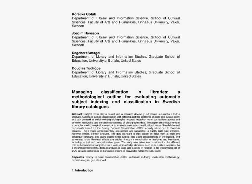 Download Managing Classification In Libraries - Document - HD ...