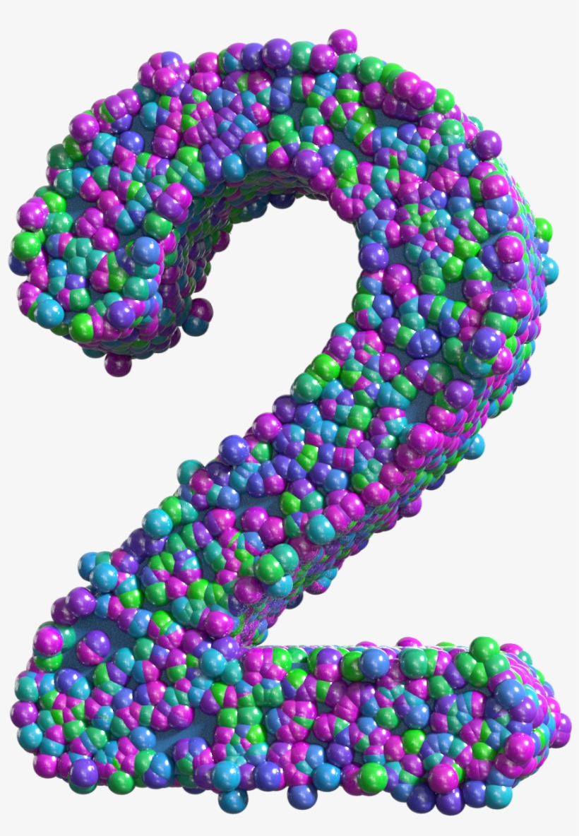 Download Colorful Number Two Transparent Png Clip Art Image - Colorful ...