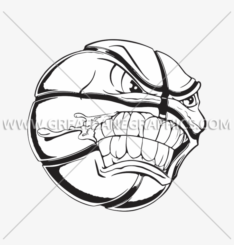 Angry Basketball Clipart - Drawing Of Basketball Transparent PNG ...