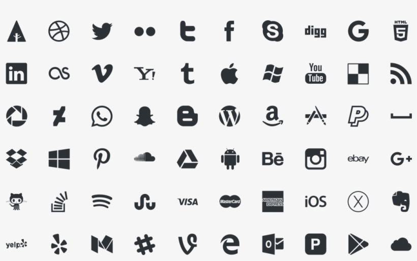 Free Picons Social V3 - Bộ Icon Thiết Kế Web Transparent PNG - 1024x593 ...