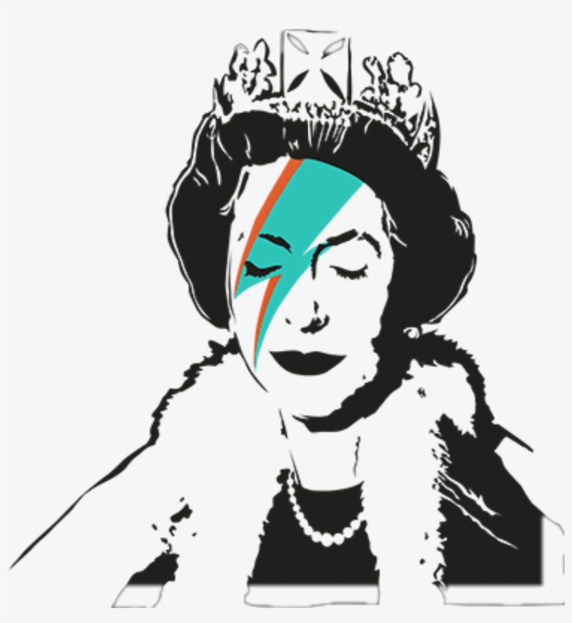 Banksy Sticker - Banksy Queen David Bowie Transparent PNG - 1024x1024 ...