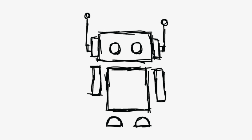 Little Bot Bot Robot Illustrator Robot Antenna Logo - Technical Drawing ...