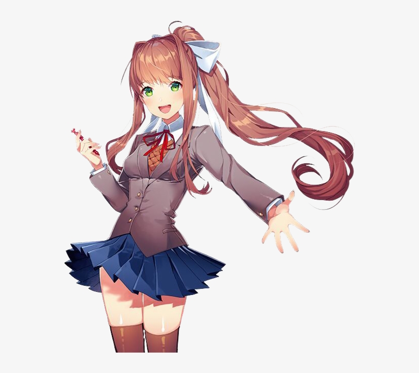 Monika Png - Doki Doki Literature Club Sprites Monika Transparent PNG ...