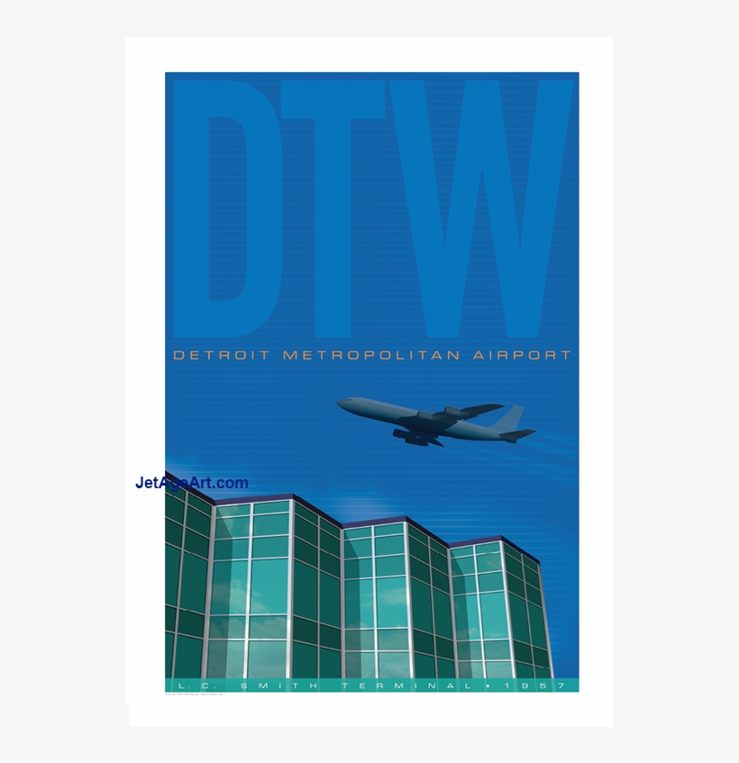 Detroit Metro Airport Dtw Poster Transparent PNG - 766x766 - Free ...