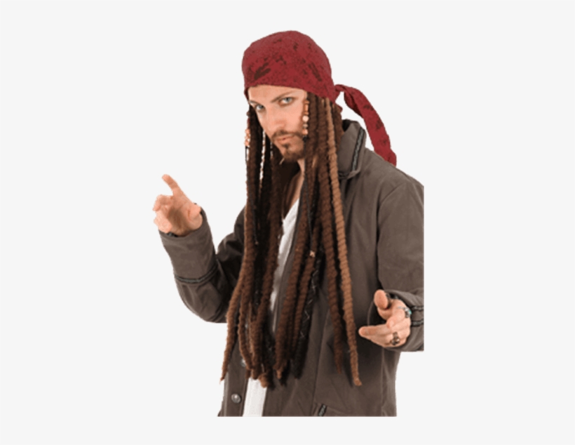 Jack Sparrow Scarf With Dreads - Pirates Of The Caribbean Jack Sparrow ...