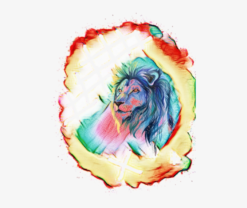 Color Printing Lion White Mother Of Pearl Shell Pendant Transparent PNG ...