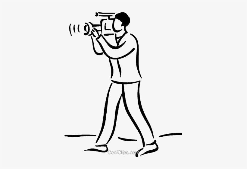 Tv Camera Man Royalty Free Vector Clip Art Illustration - Man With ...