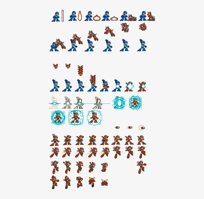 Rush Adapter - Megaman Sprite Sheet Transparent PNG - 427x720 - Free ...