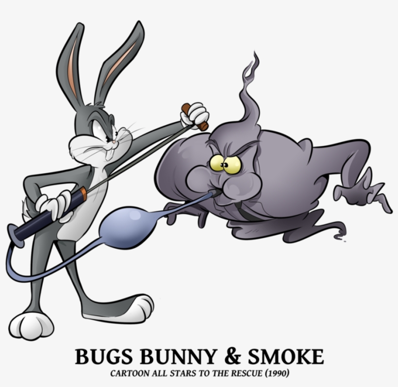 Cartoon Easter Bunny Smoking