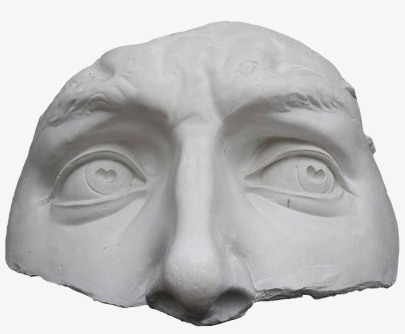 #statue #face #mask #stone #art #grey #white #gray - Aesthetic Mask Png ...
