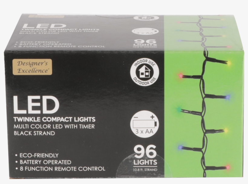 Designers Excellence 96 Multi Led Twinkle Light String - Box ...