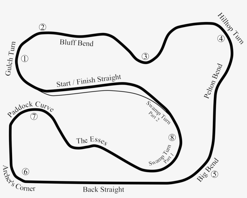 Waterford Hills Road Racing Track - Racing Track Transparent PNG ...