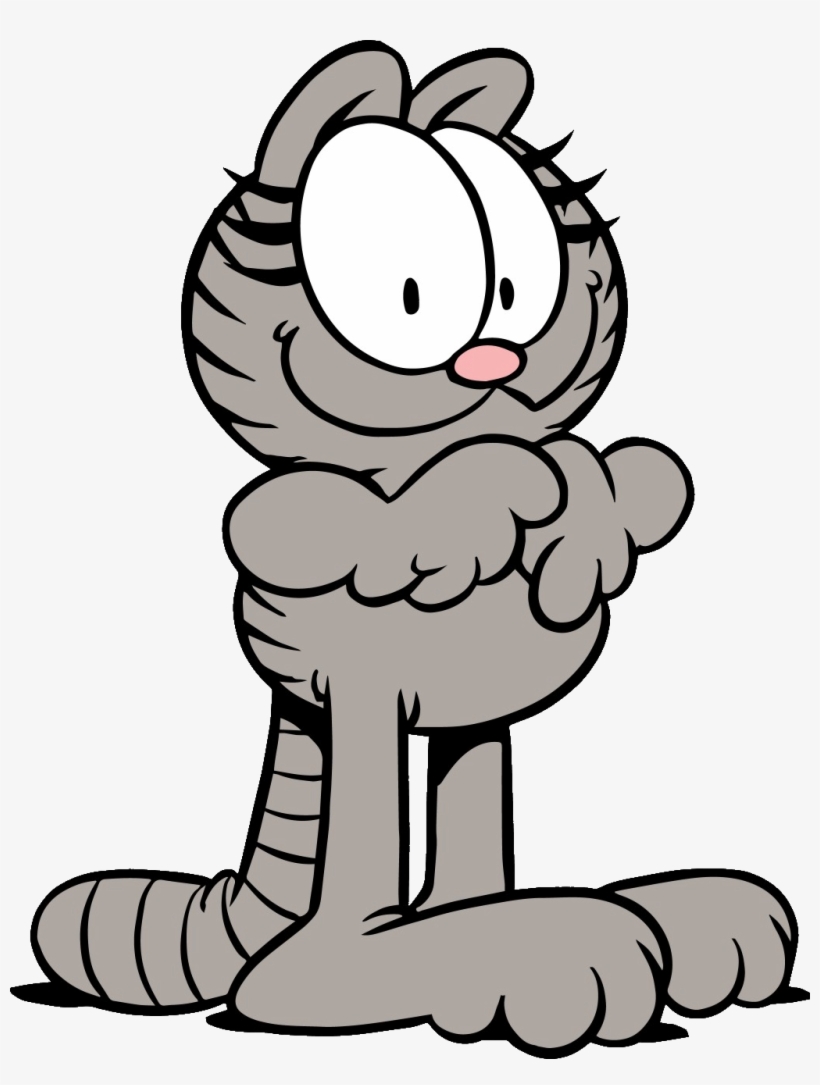 The Animal Characters - Grey Cat From Garfield Transparent PNG ...