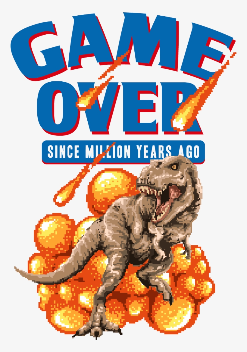 Game Over Dino - T-shirt Transparent PNG - 750x1094 - Free Download on ...