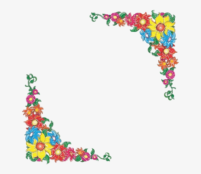 Flowery Border Background Vector - Poem On Discipline In English ...