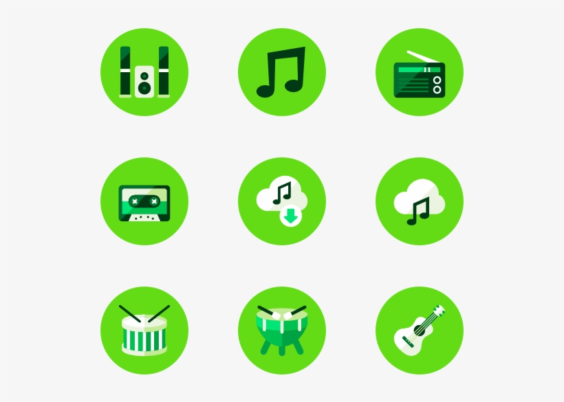Audio - Green Icons Png Transparent PNG - 600x564 - Free Download on ...