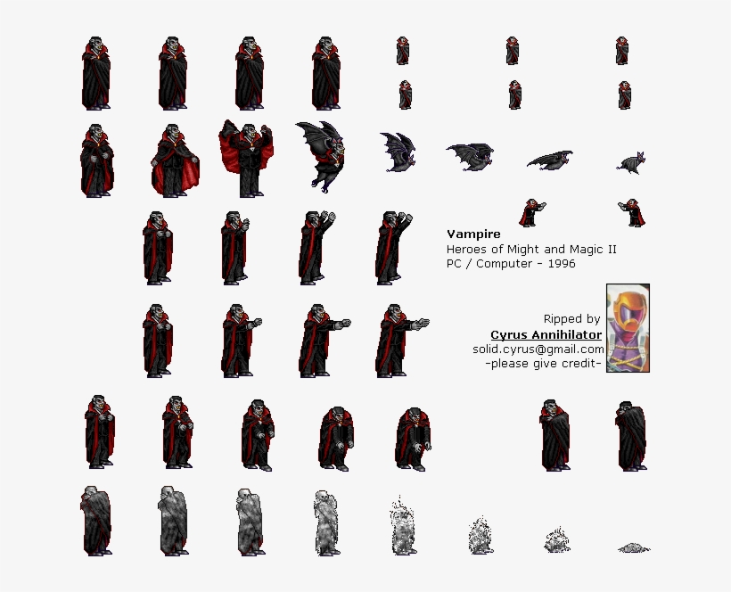 Download Vampire Sprite Png - HD Transparent PNG - NicePNG.com