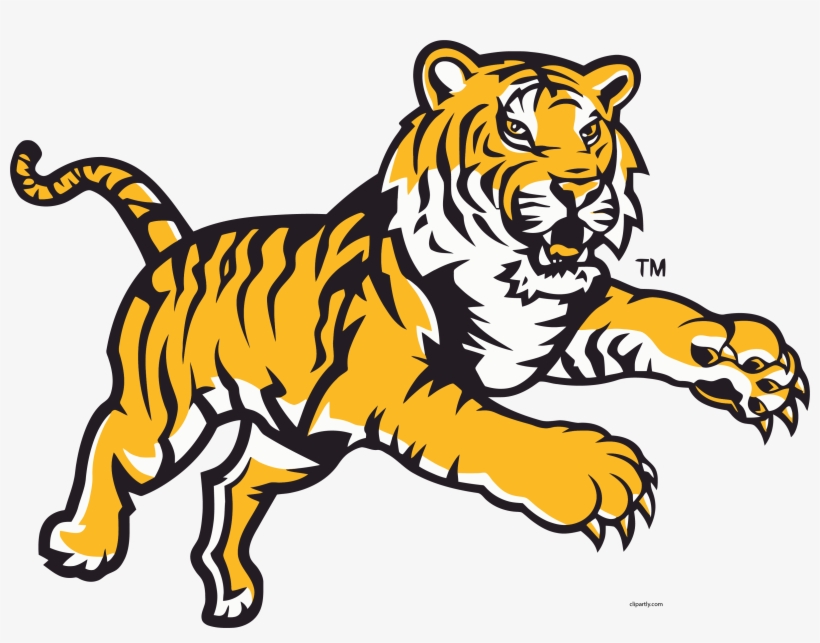 Tiger Pouncing Clipart