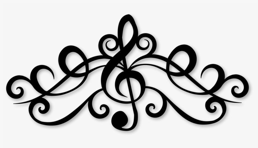 Treble Flourish - Treble Clef Flourishes Transparent PNG - 800x402 ...