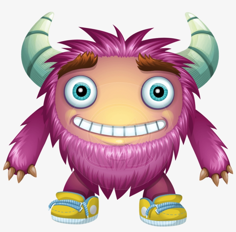 Furry Monster Cartoon Vector Character Aka Monster - Cartoon ...