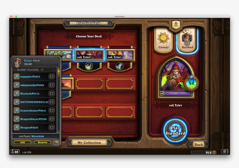Tyler Hoang Nguyen On Twitter - Rank 10 Hearthstone Transparent PNG ...