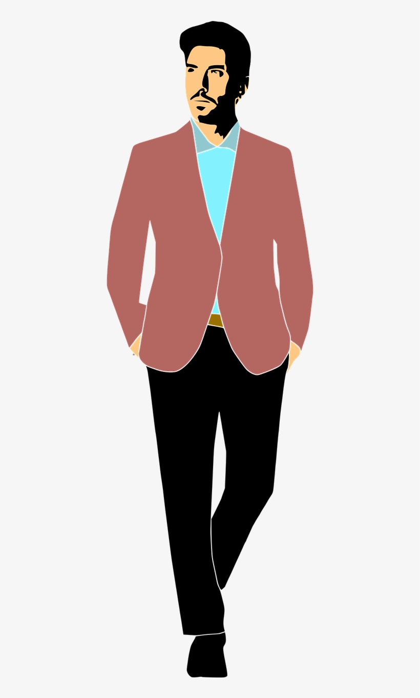 Model Man Walking - Male Model Vector Png Transparent PNG - 640x1280 ...