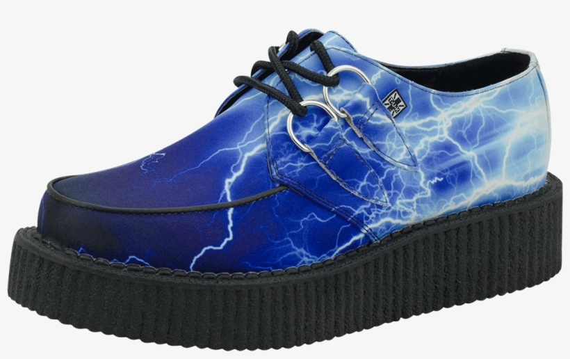 Vegan Blue Lightning Creepers - Blue Lightning Shoes Transparent PNG ...