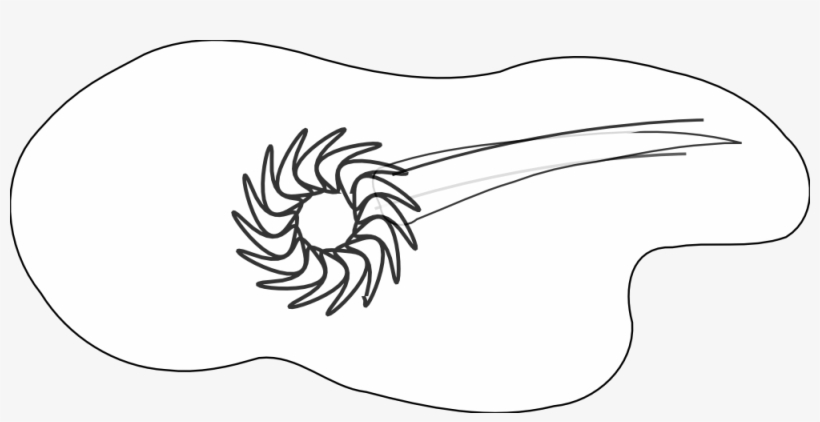 Fireball Black White Line Art 999px 70 - Illustration Transparent PNG ...