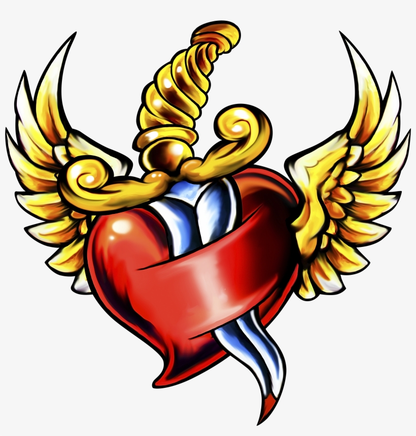 Pink Heart Clipart Png Dagger