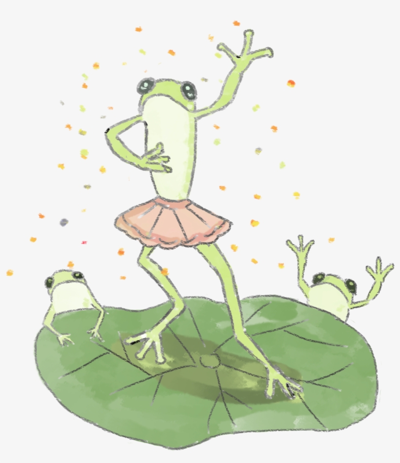 Animal Dancing Frog Hand Drawn Png And Psd - Illustration Transparent ...