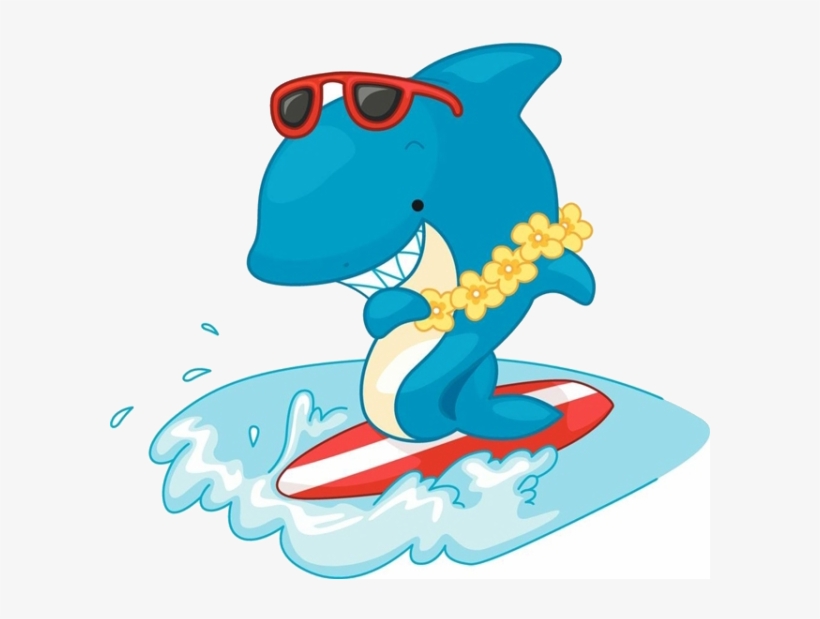 Shark Surfing Cartoon Free Frame Clipart - Stock Photography ...