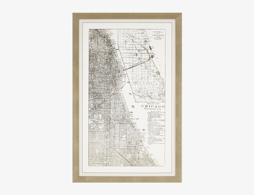 Chicago In Gold - 'chicago In Gold' Framed Graphic Art Print Brayden ...