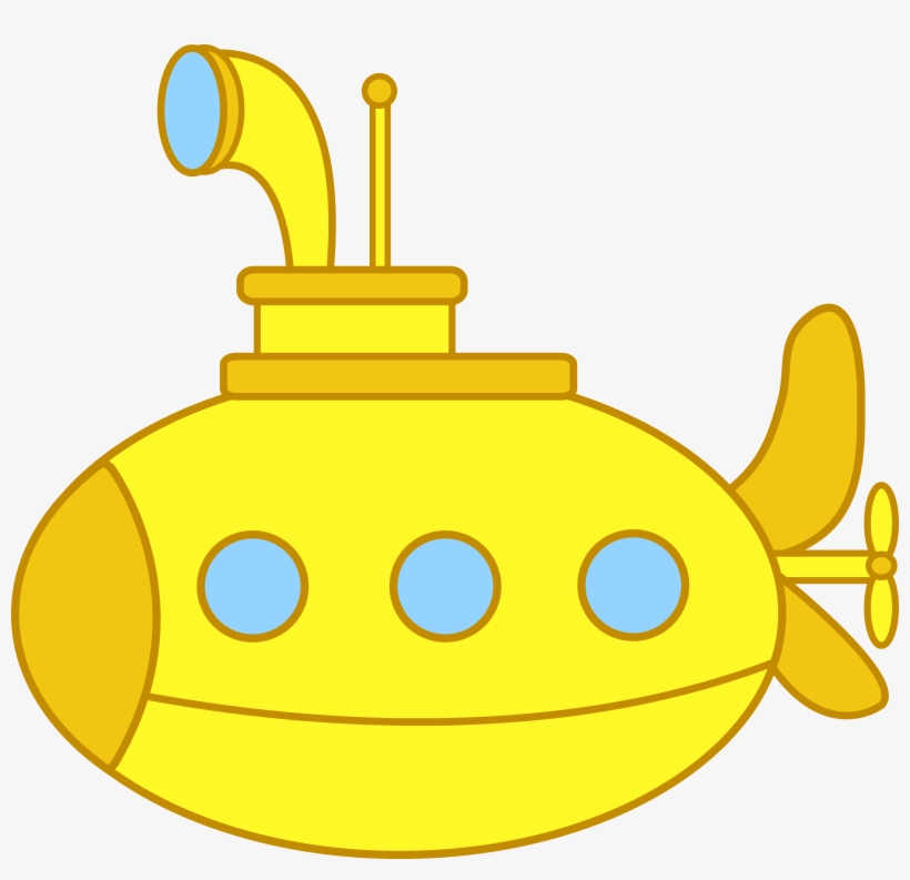Cute Yellow Submarine - Yellow Submarine Clip Art Transparent PNG ...