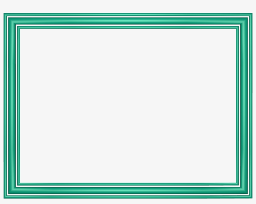 Cyan Elegant 3 Separate Bands Rectangular Powerpoint - Border Line ...