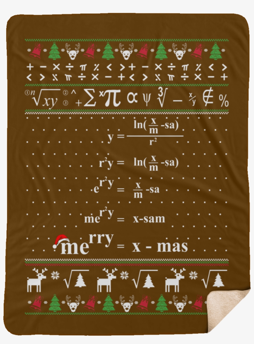 Funny Math Teacher Ugly Christmas Sweater Extra Large - Commemorative ...