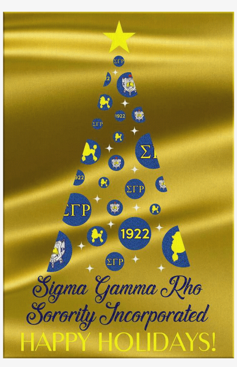 Sigma Gamma Rho Christmas Wall Canvas Select Options - Christmas Tree ...