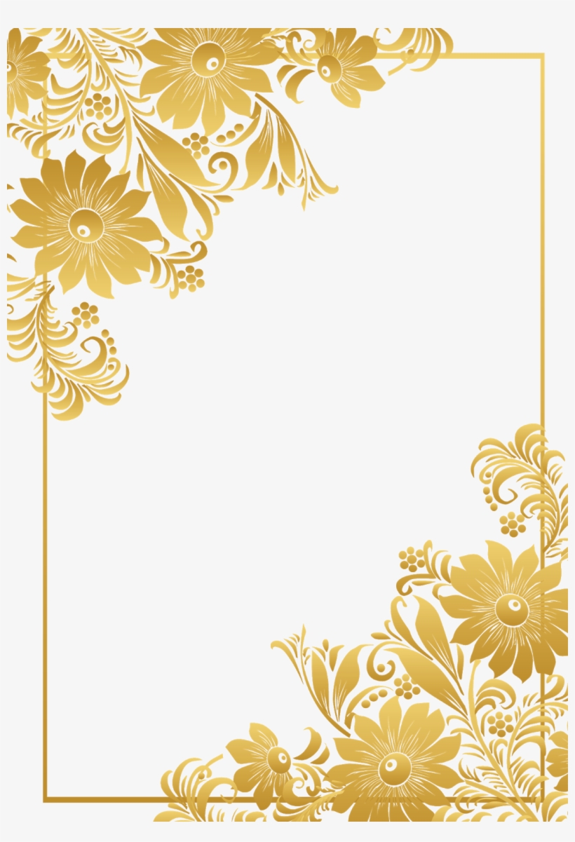 Golden Border Frame Free Png Download - Zdjęcia W Tle Transparent PNG ...