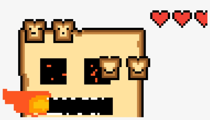 Roasty Toasty Boss - 8 Bit Heart Transparent PNG - 1200x600 - Free ...