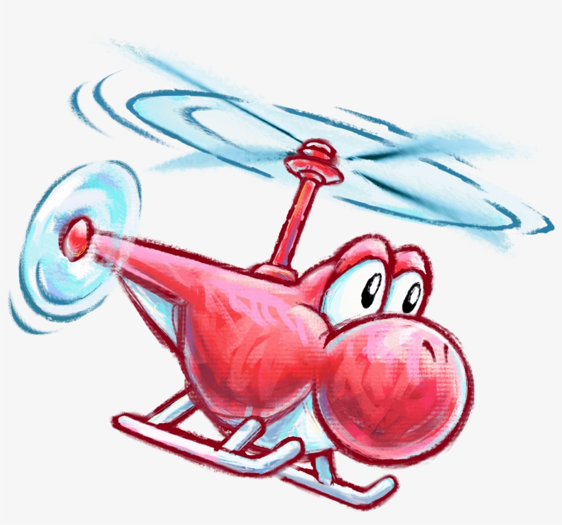 Yoshi's New Island Artwork Including Lots Of Crazy - Yoshi Helicopter ...