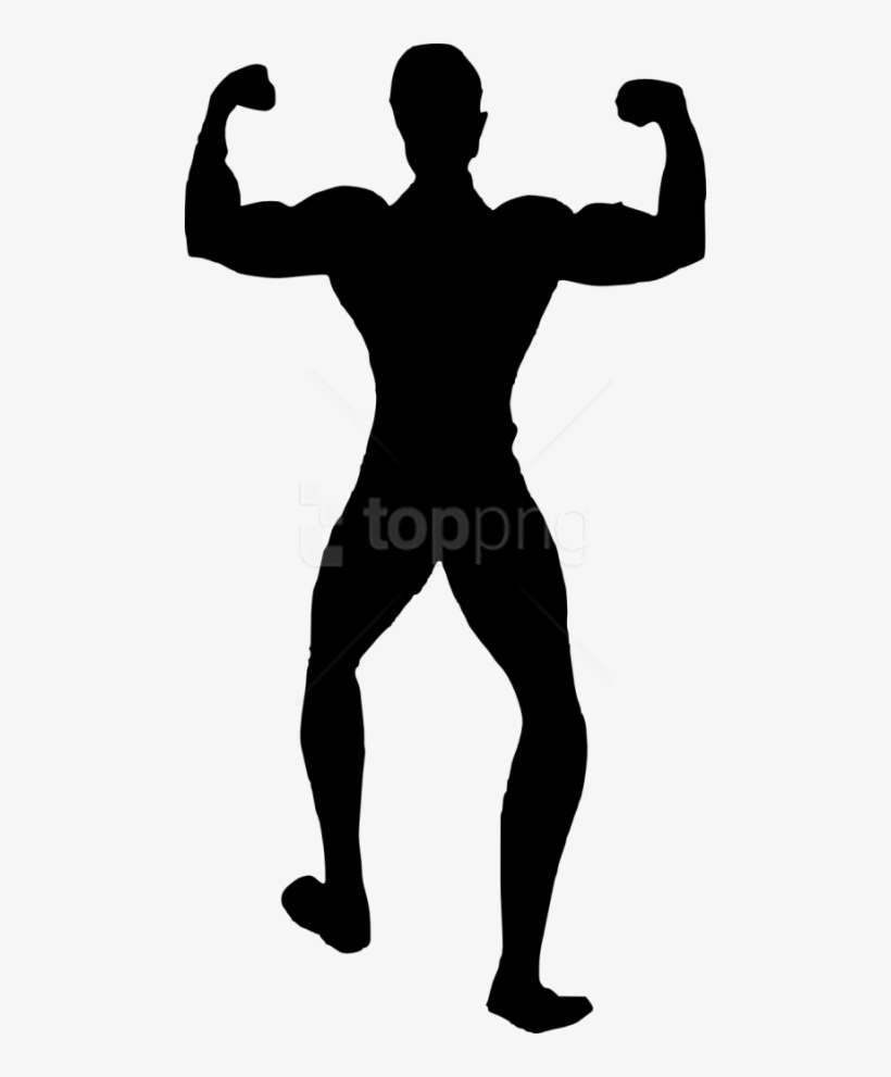 Download Free Png Muscle Man Bodybuilder Silhouette Png - Silhouette Of ...