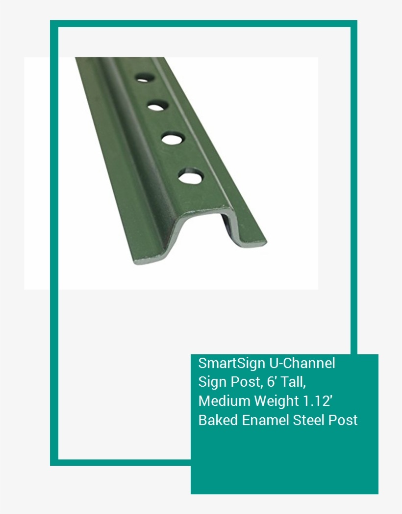 Smartsign U-channel Sign Post, 6′ Tall, Medium Weight - Parallel ...
