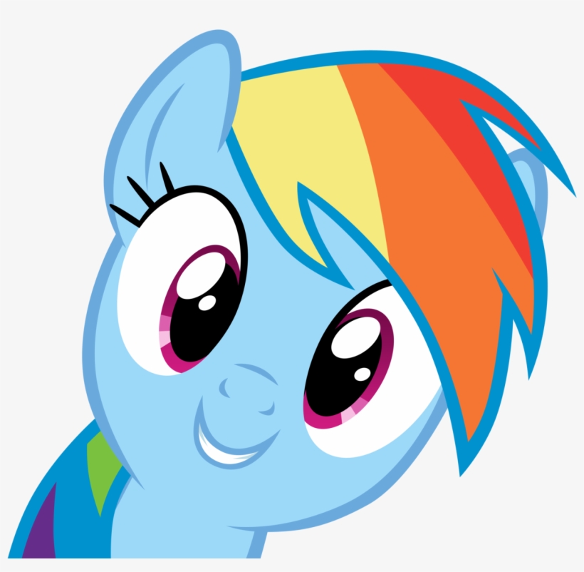 Mlp Rainbow Dash Happy Vector