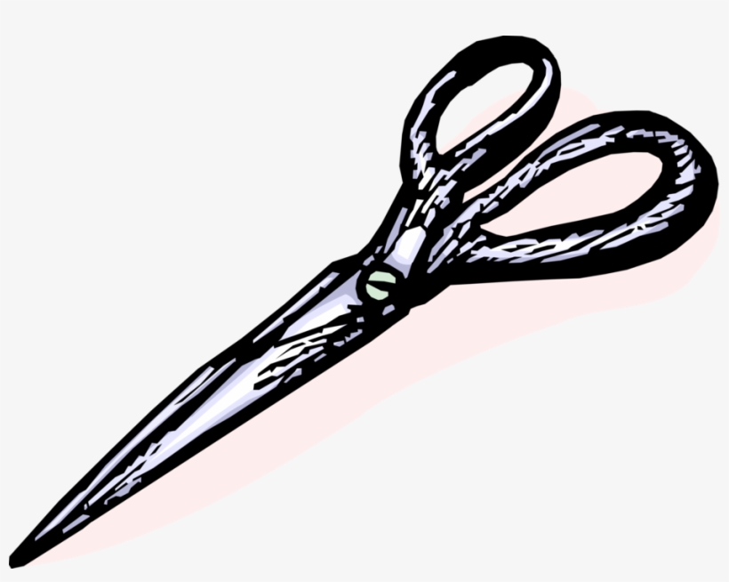 Vector Illustration Of Scissors Hand-operated Shearing - Illustration ...