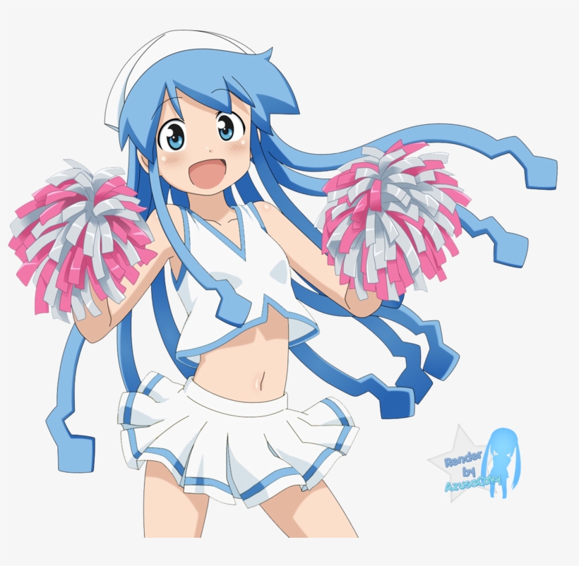 Ika Musume Cheerleader Render By Azusacaky-d5c0d95 - Squid Girl ...