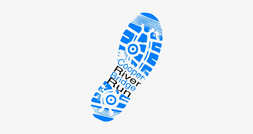 Blue Shoe Print
