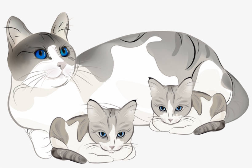 Cat And Kitten Clipart