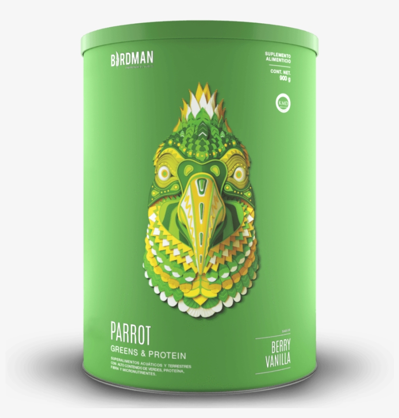 Parrot Greens & Protein - Birdman Proteina Verde Transparent PNG ...