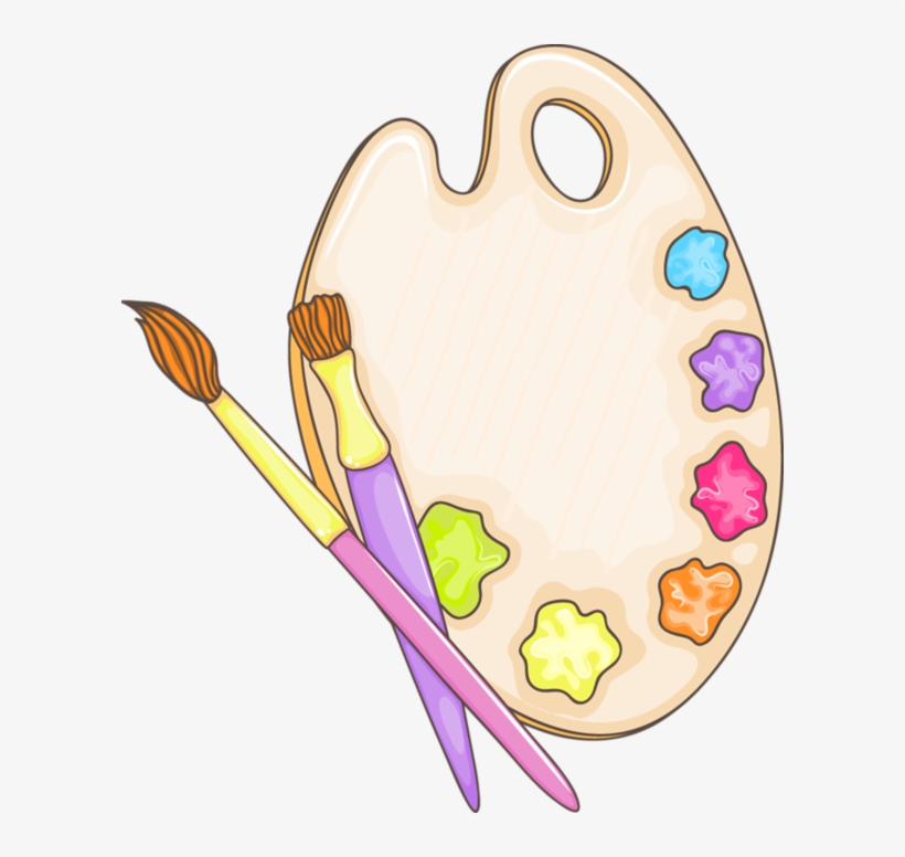 Pinceles A Color - Cartoon Pictures Of School Tools Transparent PNG ...